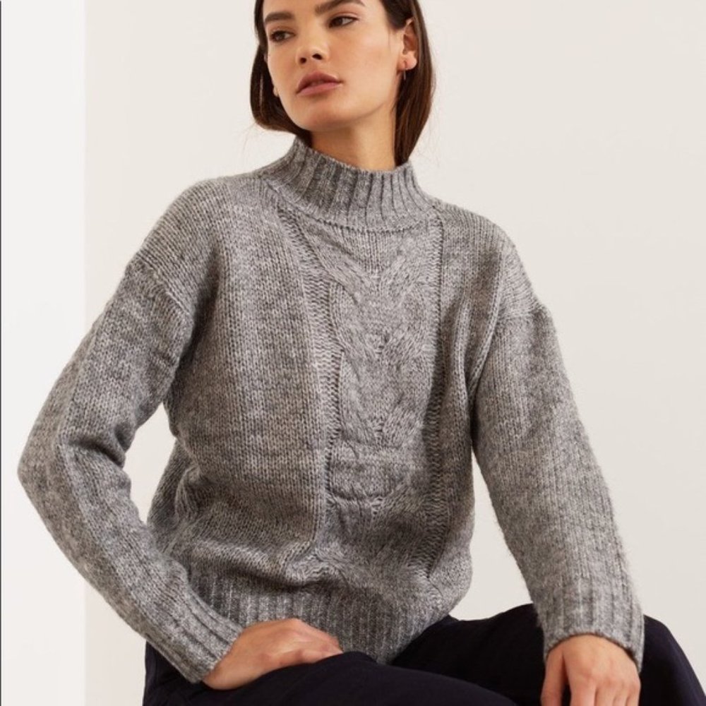 Modern Citizen Tracy Cable Knit Sweater - Gem